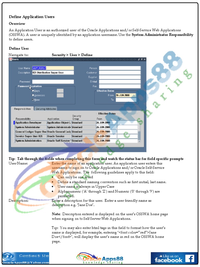 Oracle Applications (AOL) Technical Document PDF | PDF | Pl/Sql | Subroutine