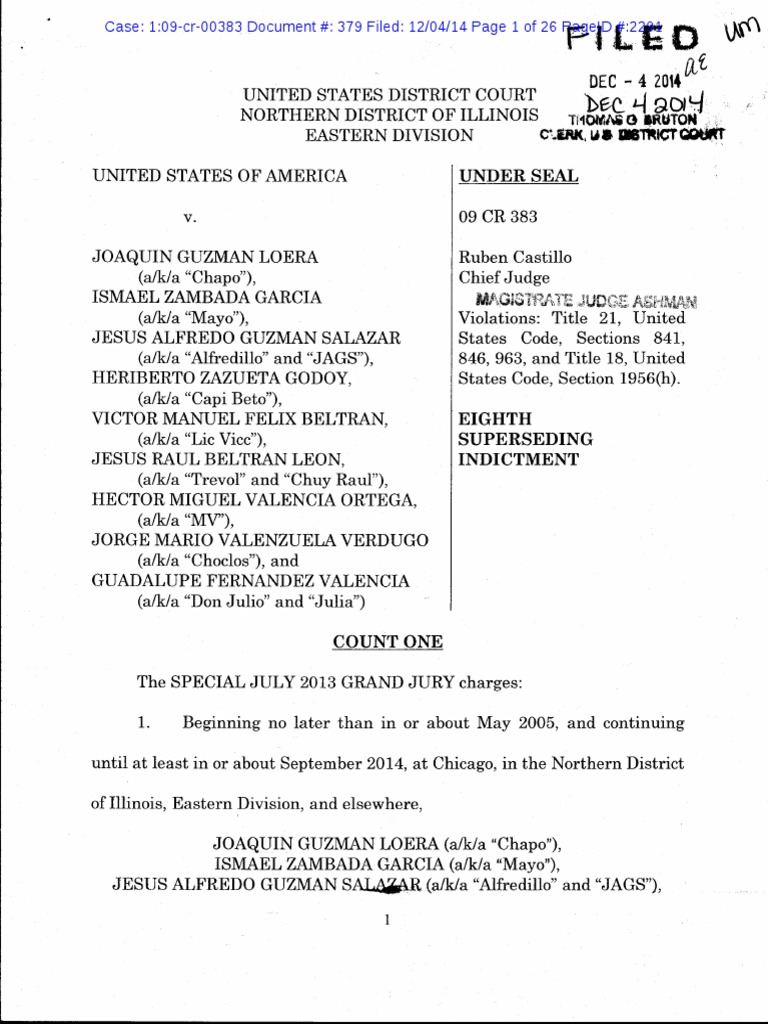 Chicago Indictment El Chapo | PDF