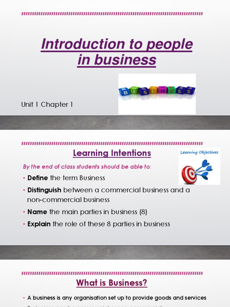 Introduction To People in Business | PDF | Stakeholder (Corporate ...