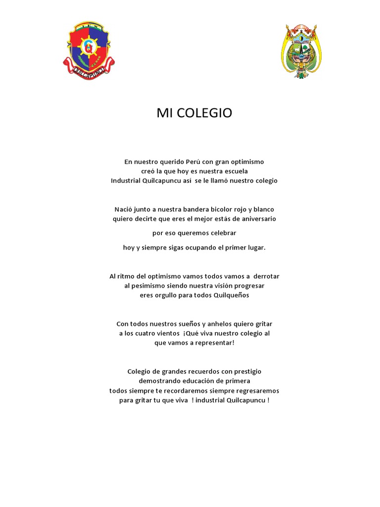 Mi Colegio Poema | PDF
