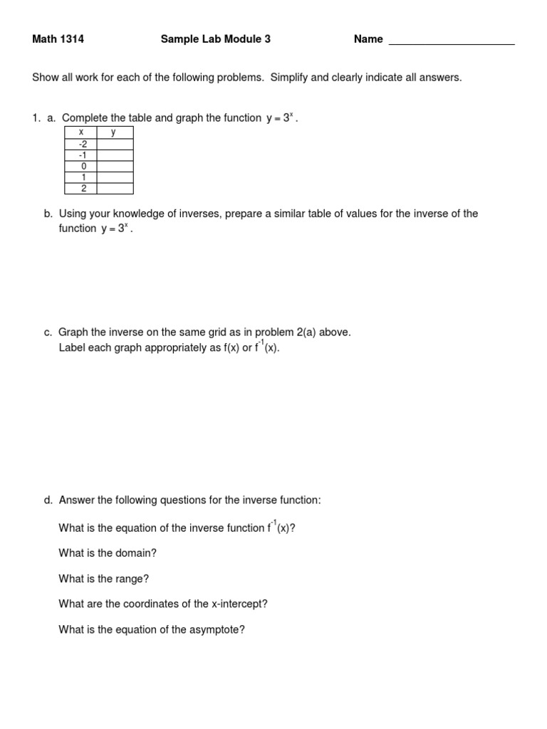 Math 1314 Lab Module 3 Exercises | PDF | Code | Function (Mathematics)
