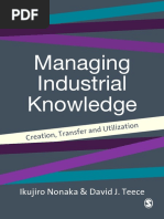 Nonaka, I. and Takeuchi, H. (1995) | PDF | Tacit Knowledge | Experience