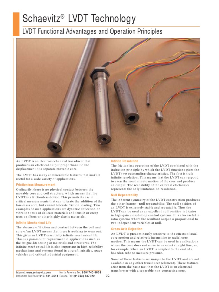 LVDT Intro - PDF 4 | PDF | Inductor | Amplifier