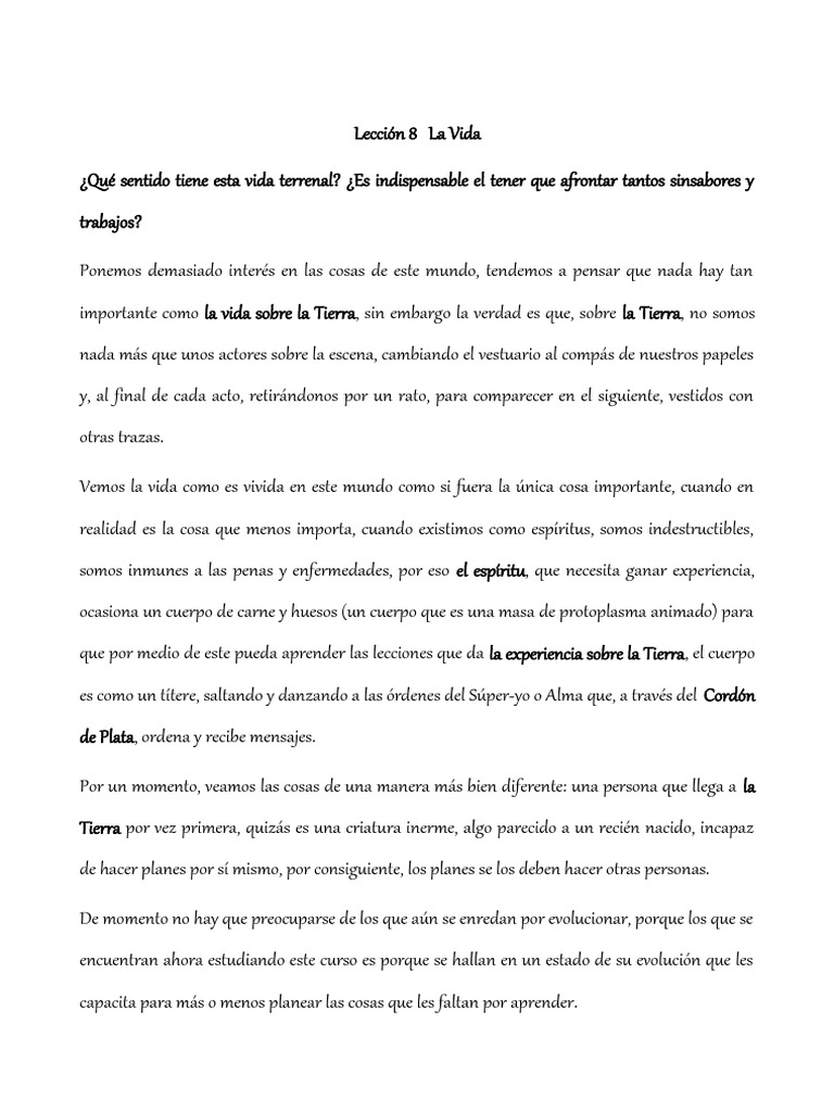 El Ciclo Espiritual de la Vida | PDF | Alma | Existencia