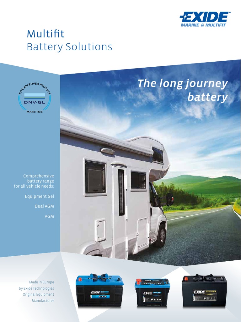 Exide Multifit Leisure Battery Brochure | PDF | Battery (Electricity ...