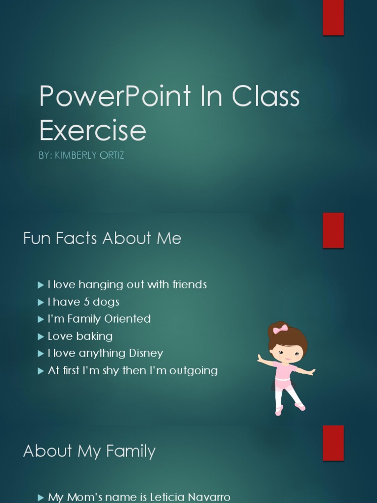 Powerpoint in Class Exercise: By: Kimberly Ortiz | PDF