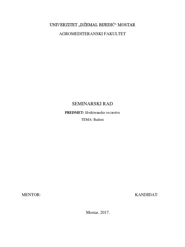 Mediteransko Voce - Badem | PDF
