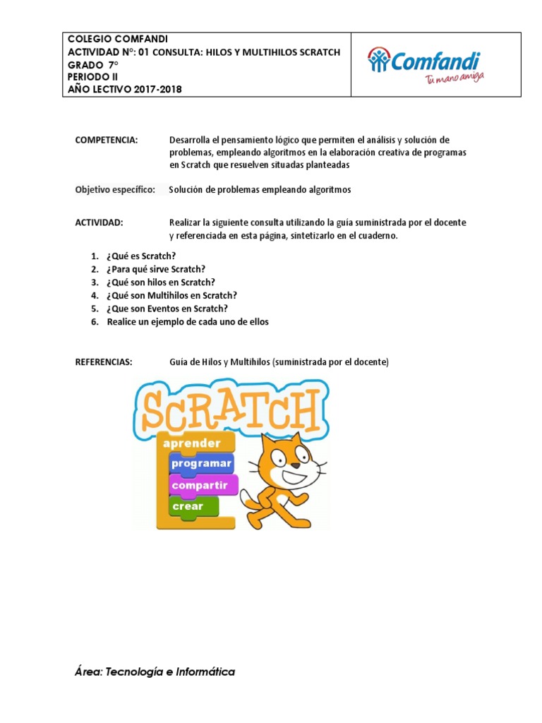 Hilos y Multihilos en Scratch para 7° | PDF
