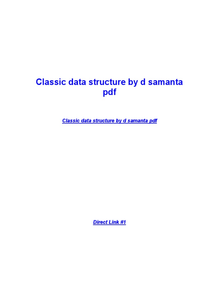 Classic Data Structure by D Samanta PDF | PDF | Microsoft Windows ...
