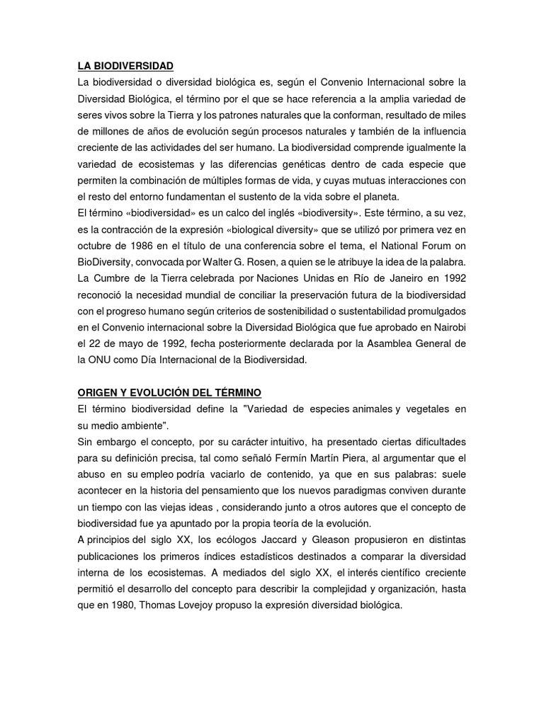 Bio Divers I Dad | PDF | Biodiversidad | Ecosistema