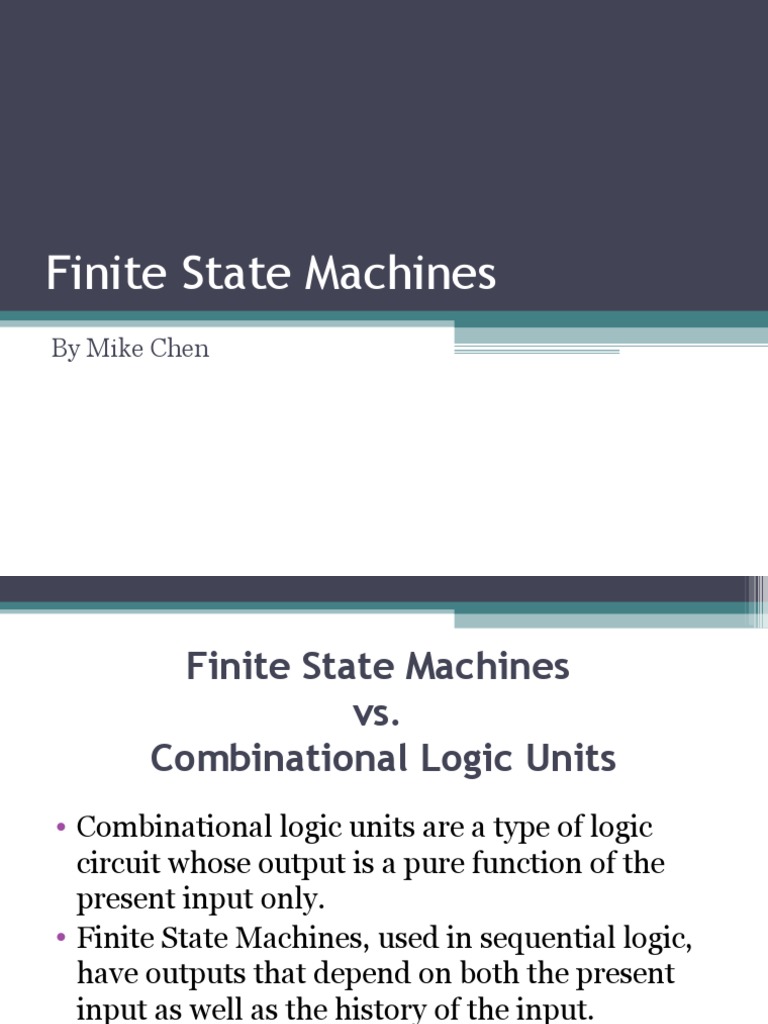 Finite State Machines: by Mike Chen | PDF | Electronics | Digital ...
