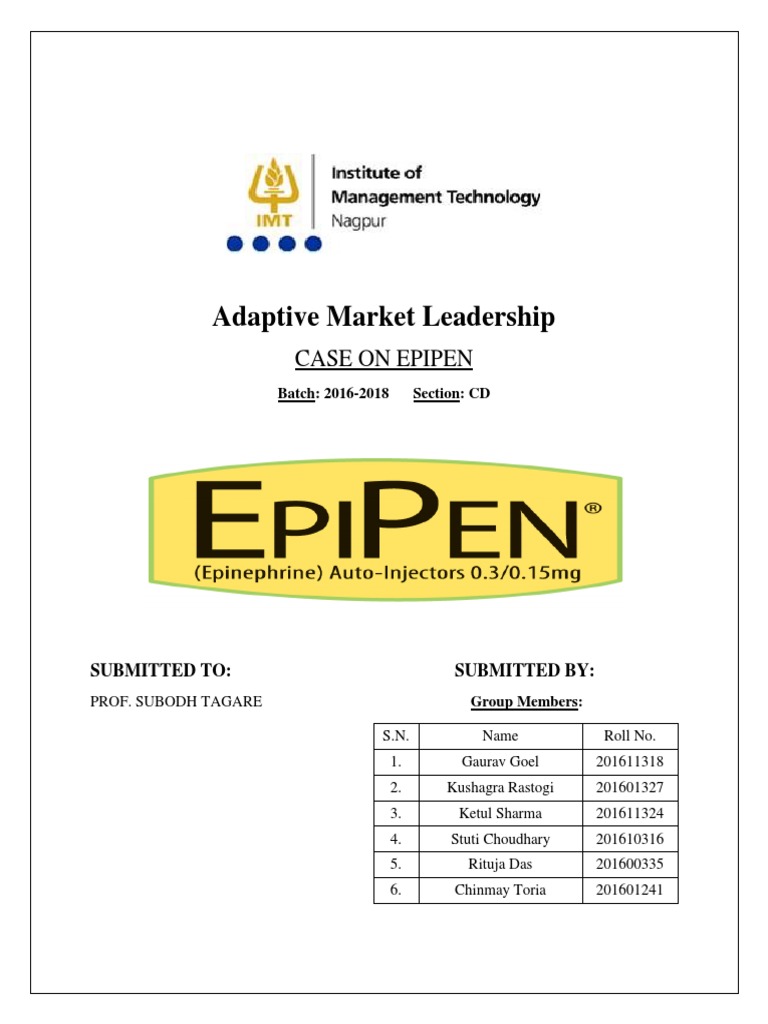 EpiPen Case | PDF | Epinephrine Autoinjector | Mylan