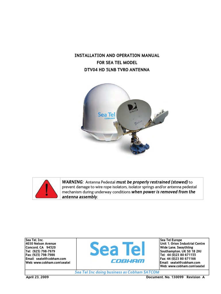 Seatel Error Codes PDF | PDF | Antenna (Radio) | Electronic Engineering