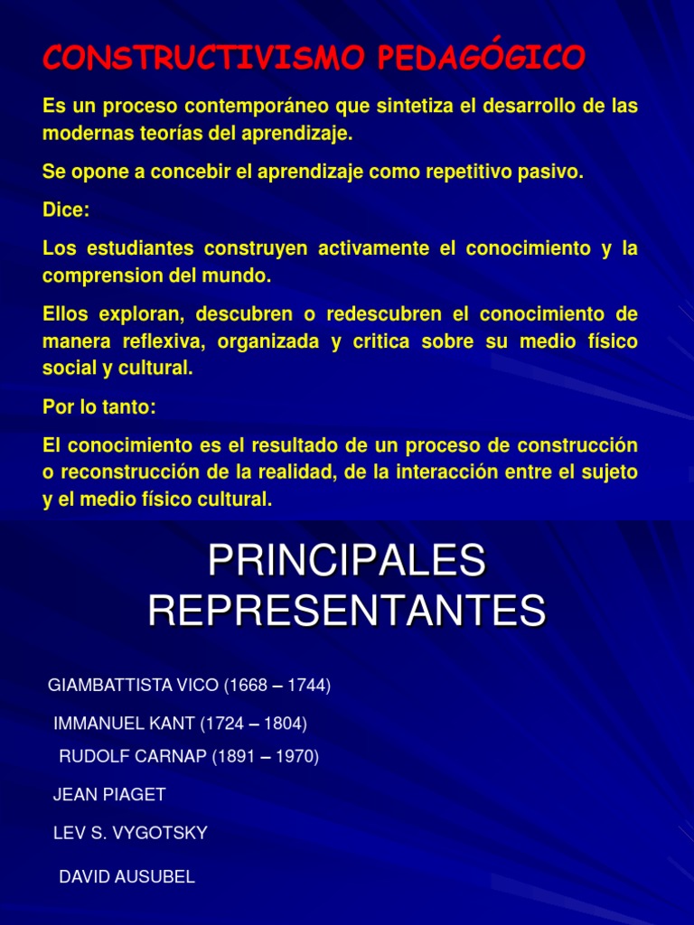 Constructivismo Pedagogico | PDF | Constructivismo (filosofía de la educación) | Conocimiento