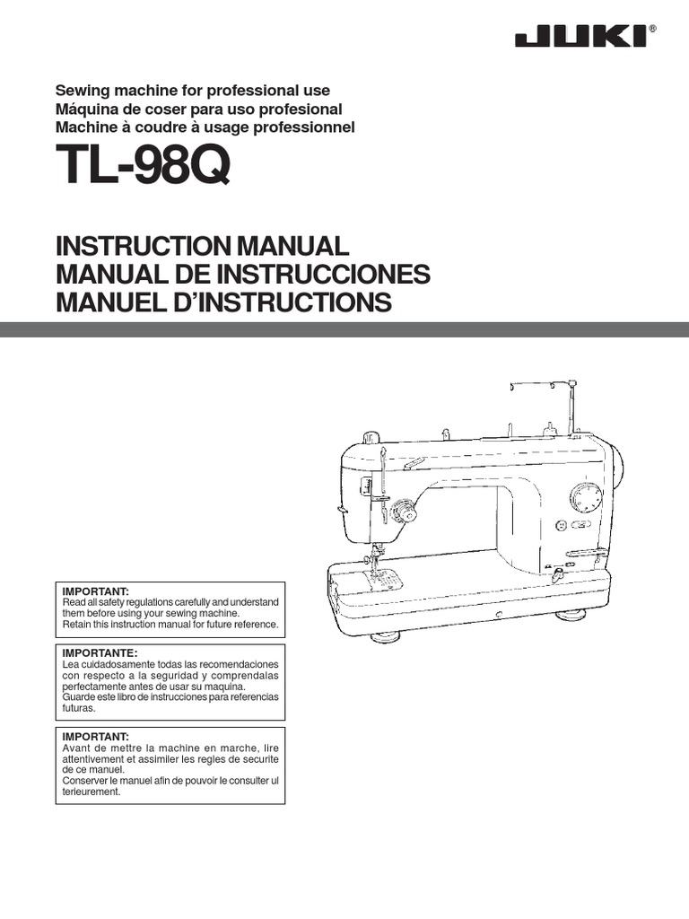 TL 98q Maquina Juki | PDF | Sewing Machine | Textile Arts