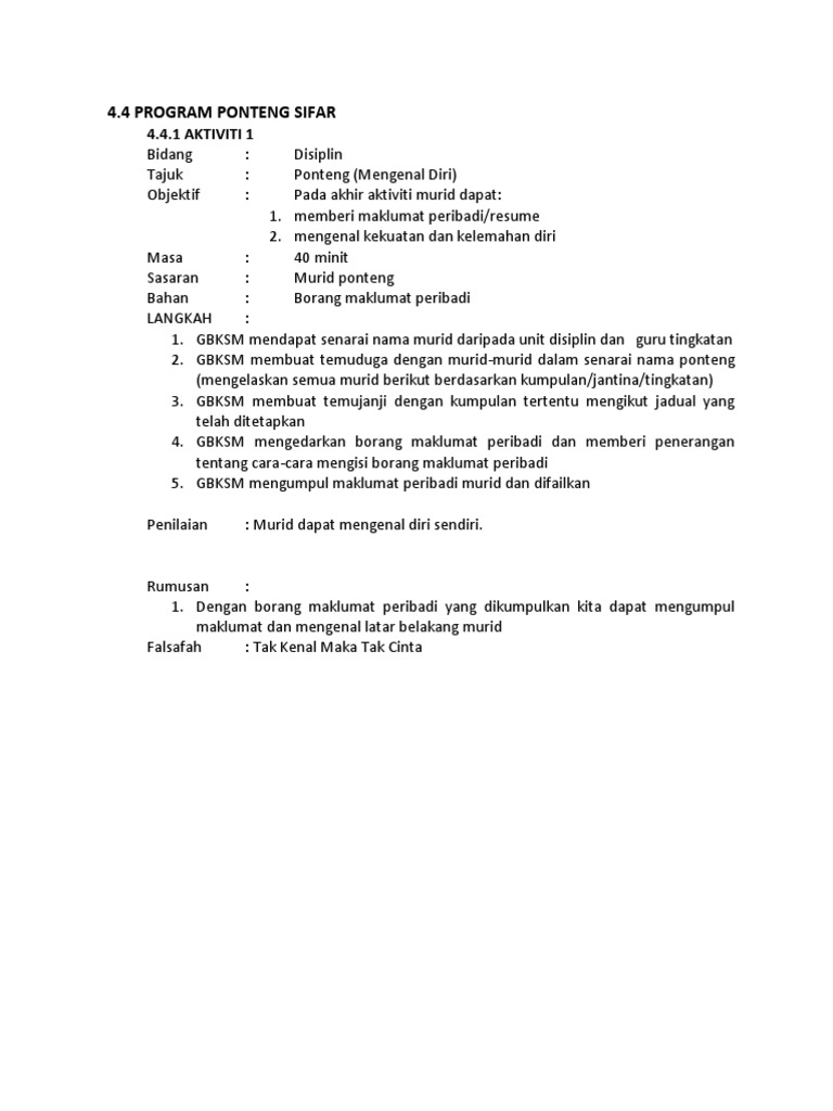 Modul Kaunseling Berfokus (Ponteng) | PDF