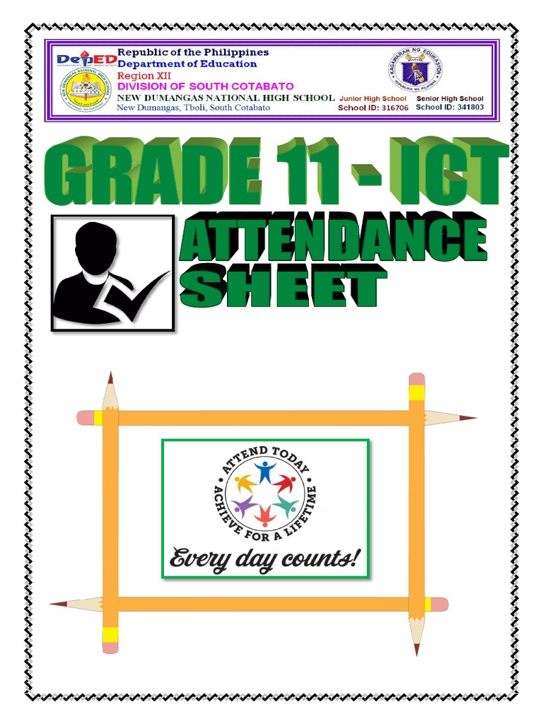 Attendance Cover Page