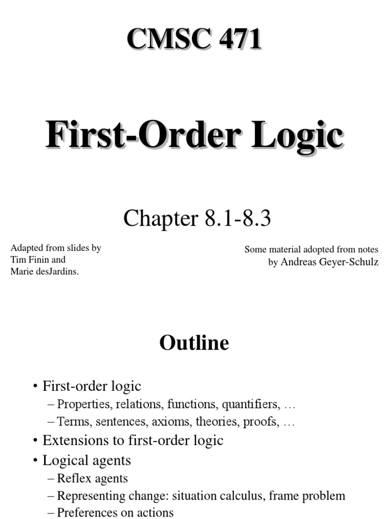 First Order Logic Pdf Interpretation Logic First Order Logic