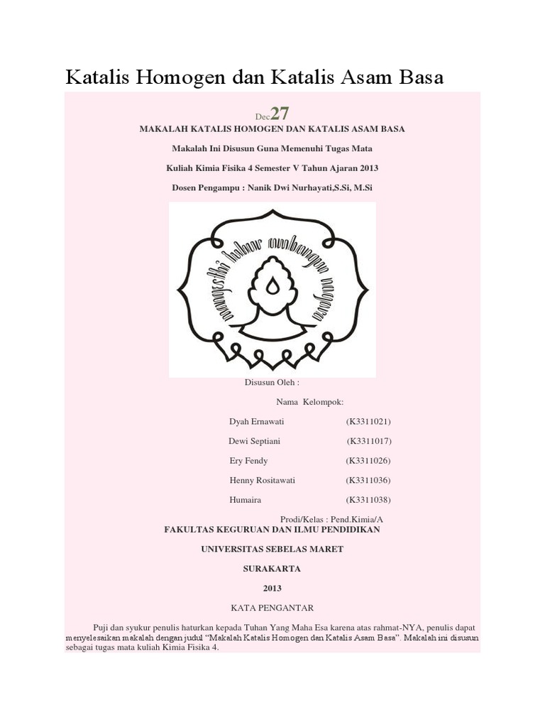 Katalis Homogen Dan Katalis Asam | PDF