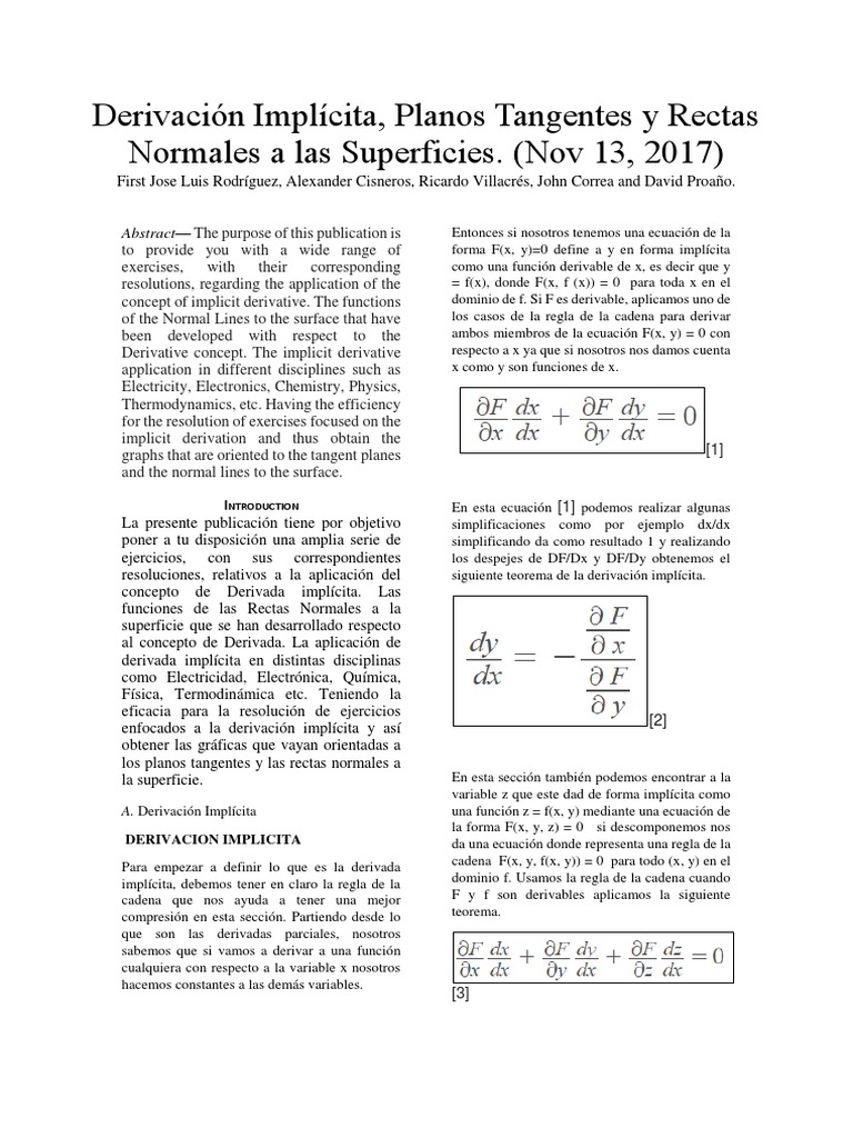 Derivación Implícita | PDF | Derivado | Ecuaciones