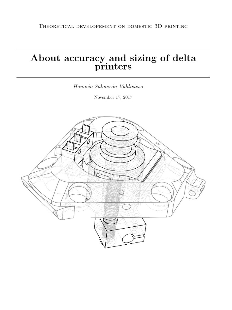 About Accuracy and Sizing of Delta Printers | Equations | Mechanics