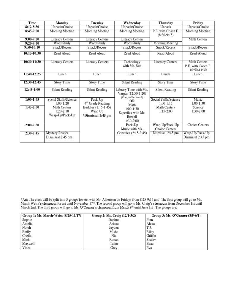 Schedule 2017-2018 | PDF | Further Education | Teaching And Learning