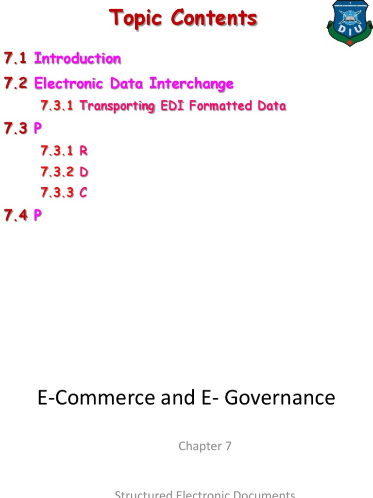 Chapter 7 (Structured Electronic Documents) | PDF | Electronic Data Interchange | Computer Data