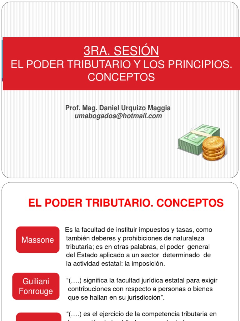 El Poder Tributario y Los Principios | Constitución | Impuestos