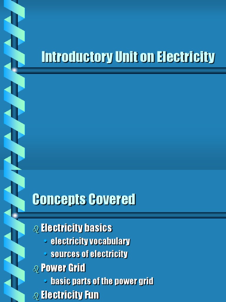Introduction to Electricity Concepts | PDF | Electric Charge ...