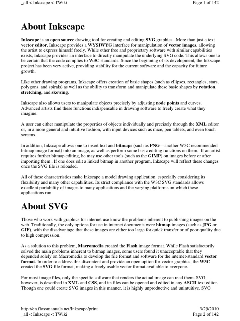 Inkscape Manual | PDF | Computer File Formats | Graphics