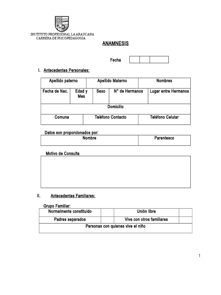 Anamnes | PDF | El embarazo | Parto