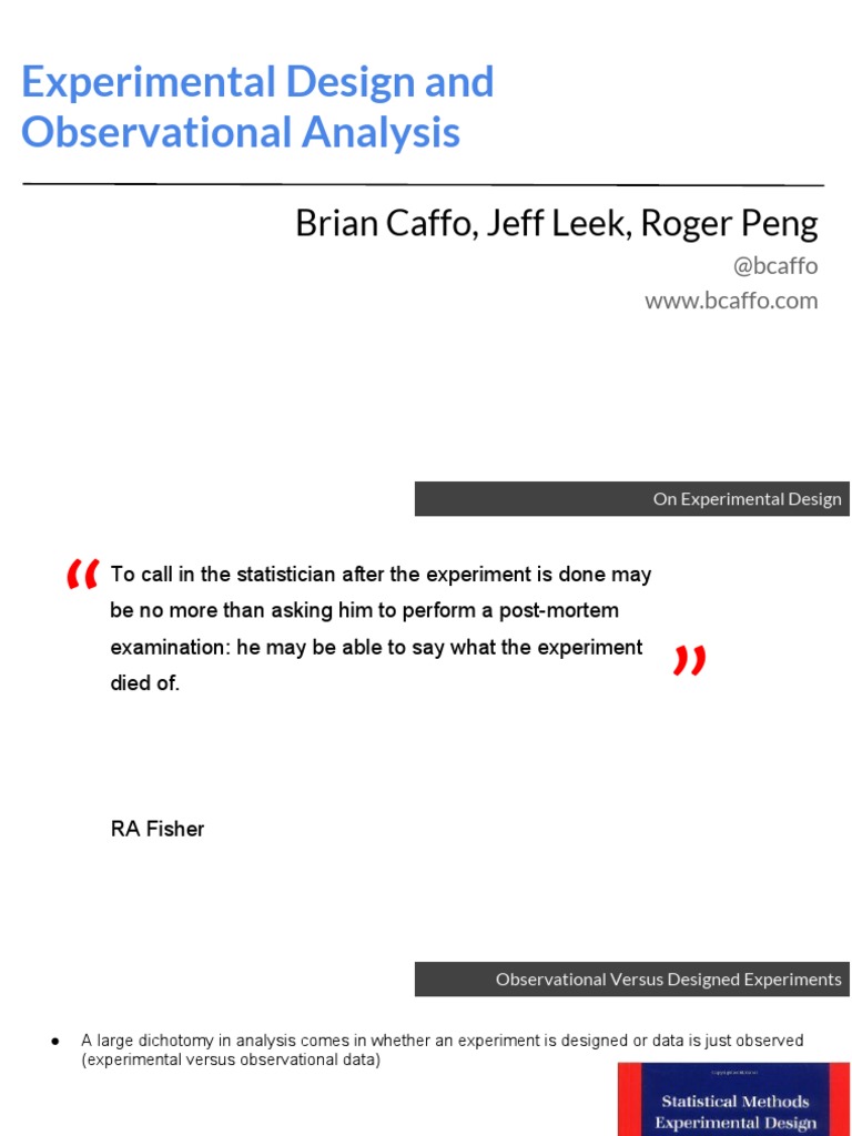 04 - 0 Experimental Design / Analysis | Download Free PDF | Design Of ...