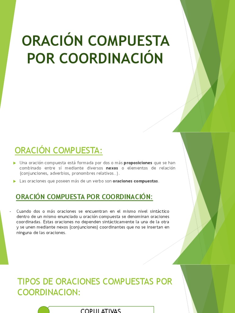 Oracion Coordinada | PDF | Oración (Lingüística) | Reglas