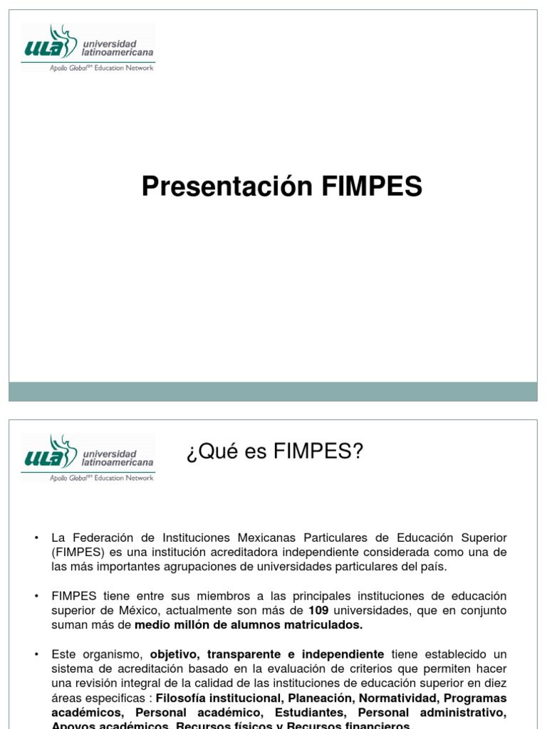 FIMPES | PDF | Business | Educación avanzada