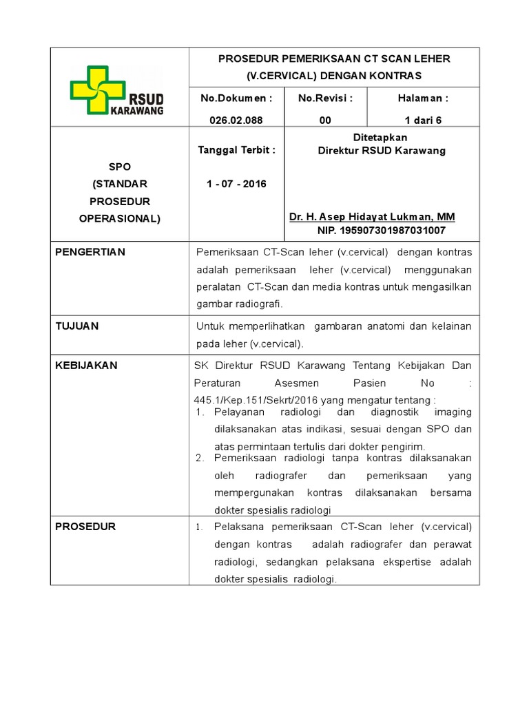 CT Scan Leher dengan Kontras | PDF