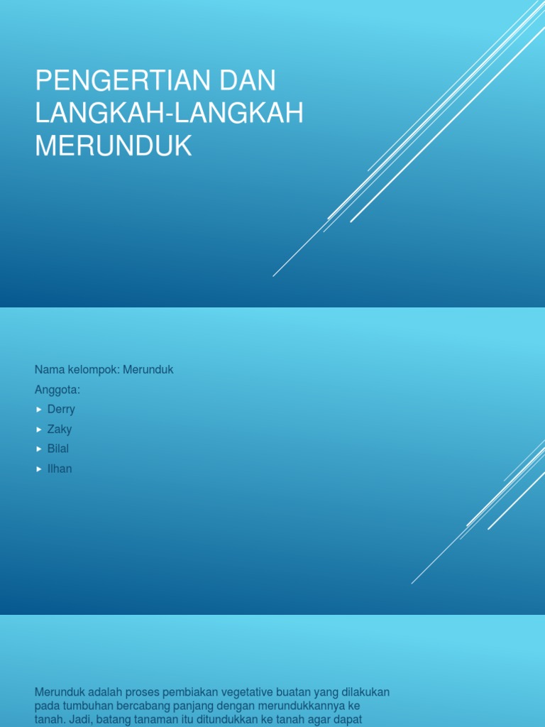 Pengertian Dan Langkah-Langkah Merunduk | PDF