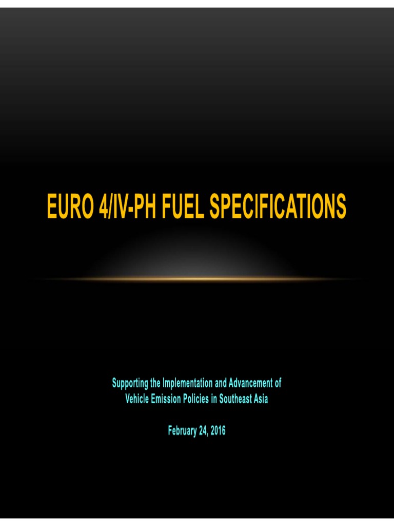 Euro 4 Spec For Gasoline and ADO | PDF