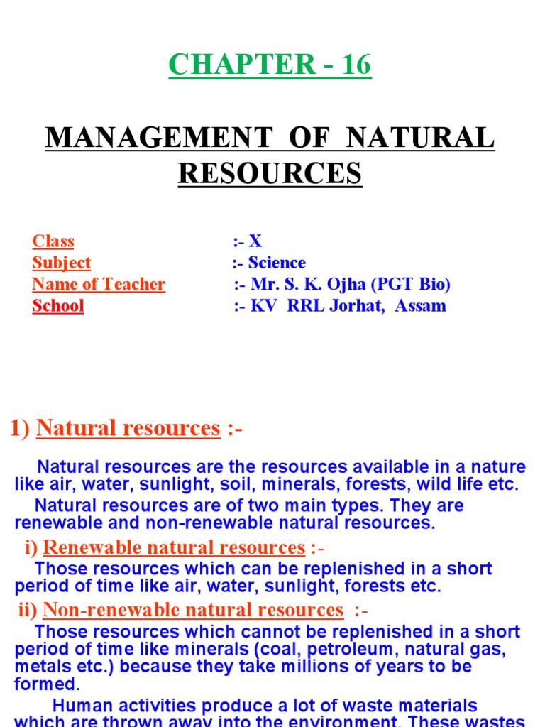 Management of Natural Resources | PDF | Wildlife | Forests