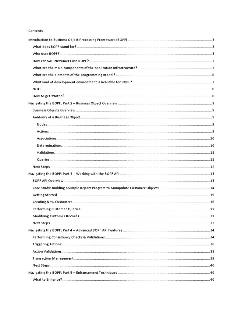 BOPF | PDF | Object (Computer Science) | Application Programming Interface