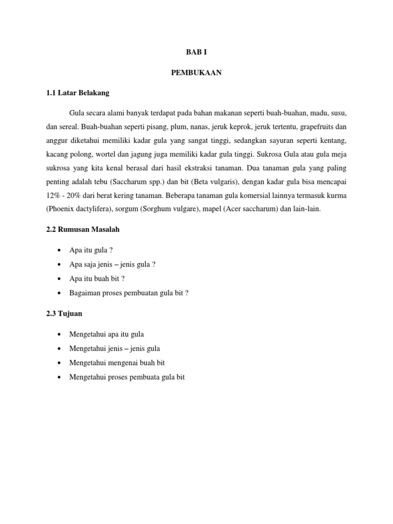 Pembuatan Gula Bit | PDF