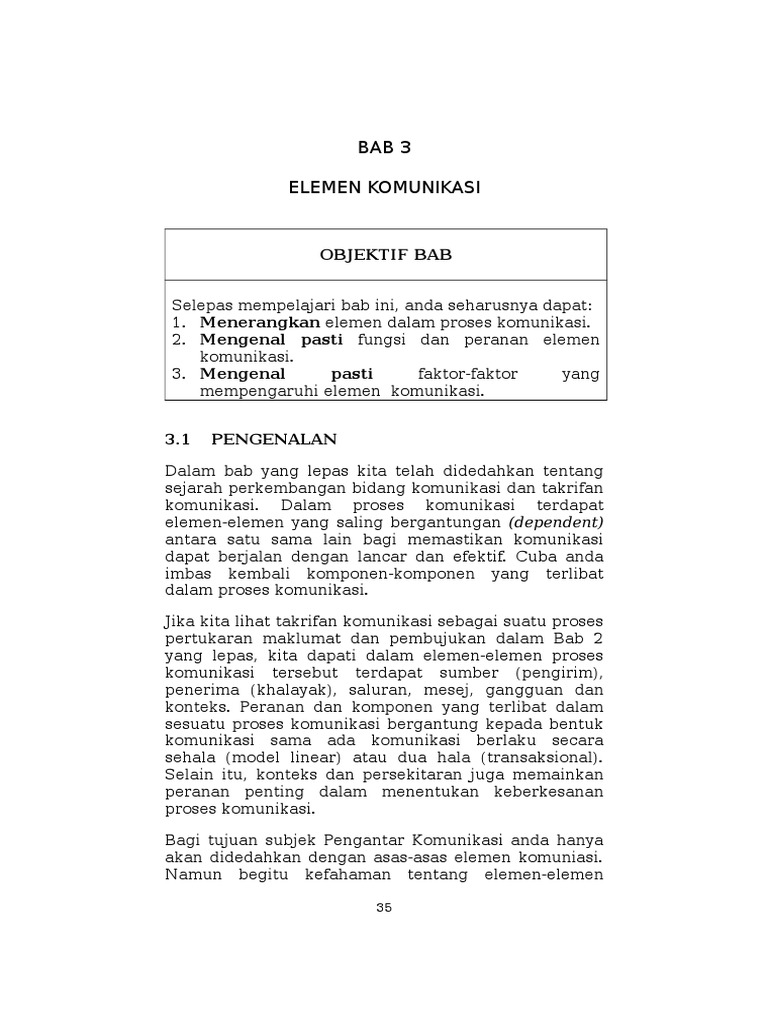 Nota Pengantar Komunikasi - BAB - 3 | PDF