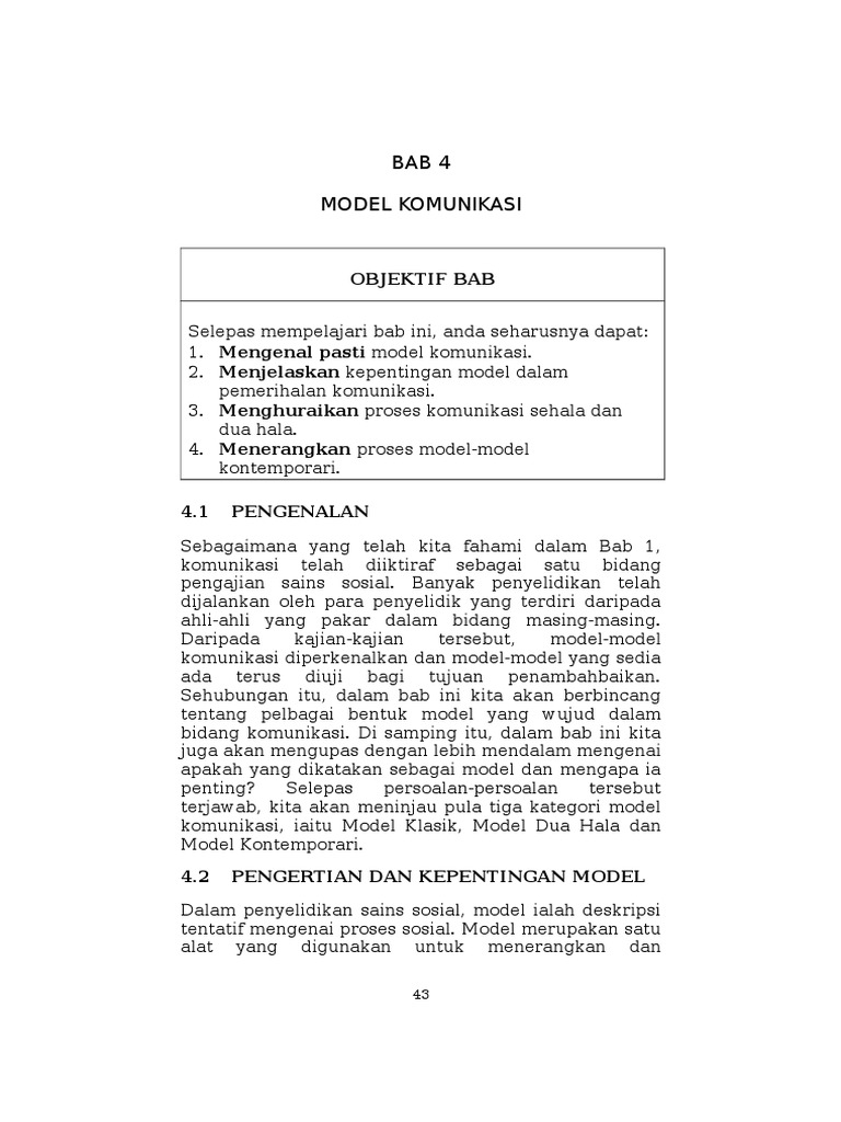 Nota Pengantar Komunikasi - BAB - 4 | PDF