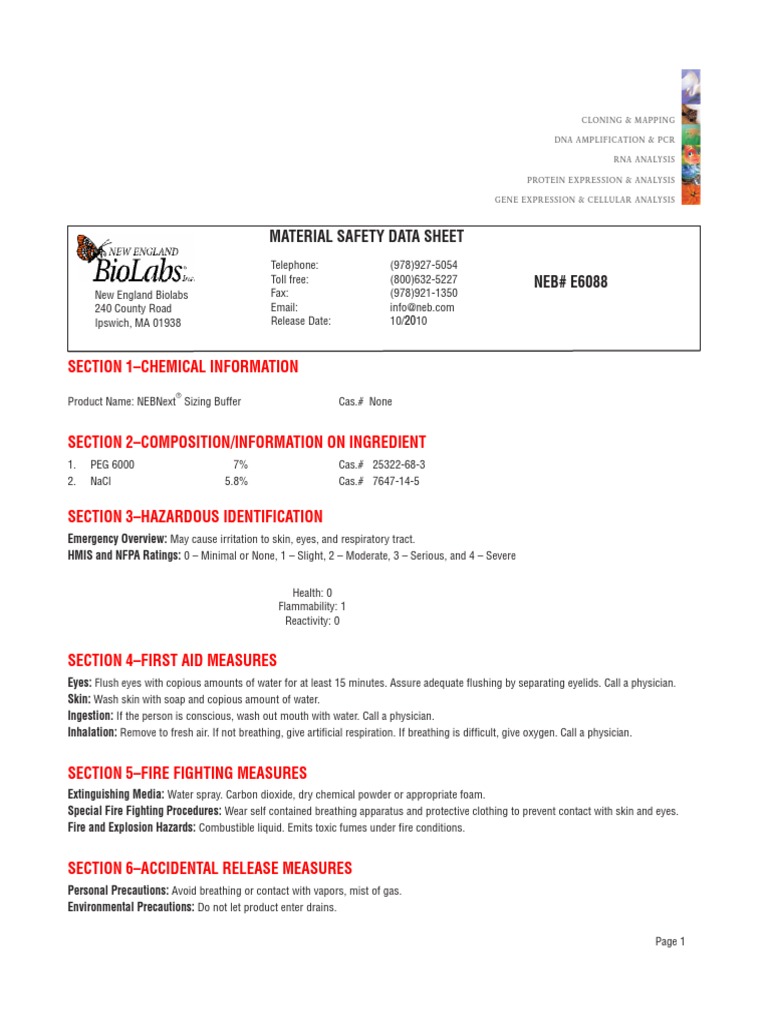 E6088 Nebnext Sizing Buffer Pdf Carbon Personal Protective Equipment