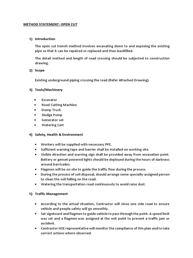 MOS Open Cut | PDF | Road | Tunnel
