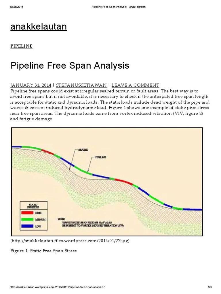 Pipeline Free Span Analysis - Anakkelautan | PDF | Economic Sectors ...