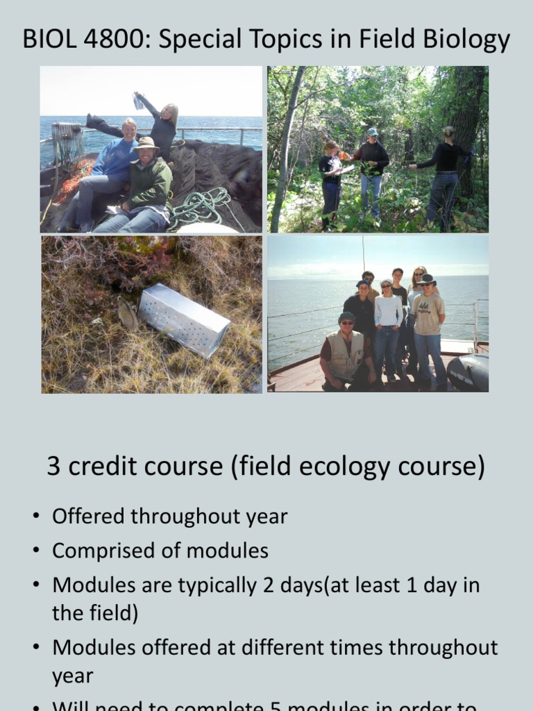 Field Biology Course Modules | PDF