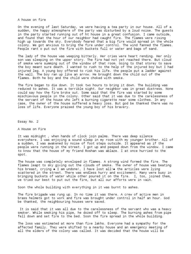 House On Fire Story | PDF