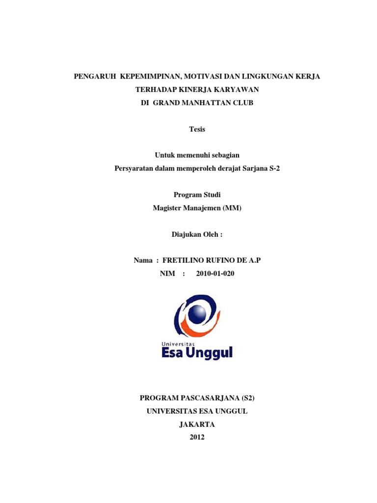 Contoh Tesis | PDF