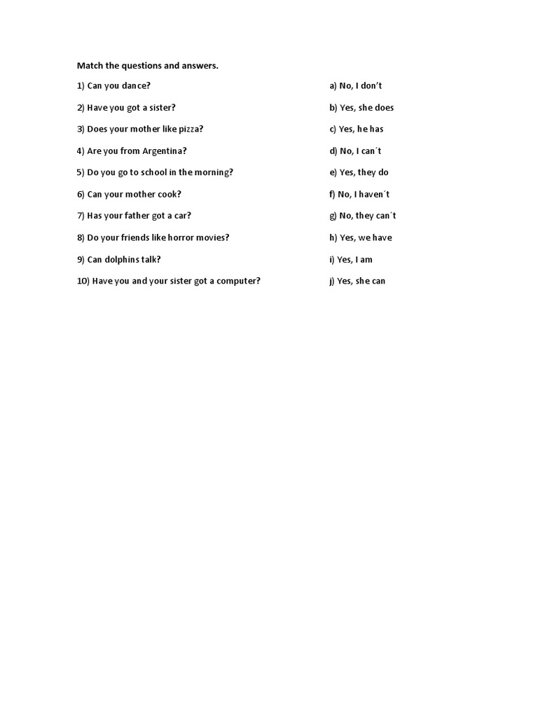 Yesno Questions Fun Activities Games 14415 | PDF