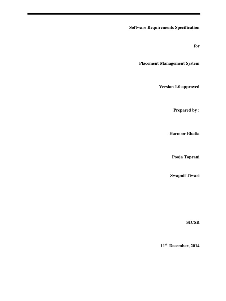 Software Requirements Specification | PDF | Java Script | World Wide Web